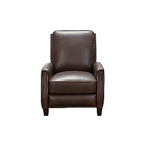 BarcaLounger Melrose Transitional Recliner Lounge Chair with footrest Extension 7-3155 in Ashford Walnut All Leather 5625-87 - Curbside Delivery