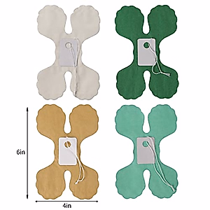 Sage-Green Ivory-Gold Party-Decorations Streamers Garland - 12pcs 4-Leaf Clover Paper Streamer Wedding Bridal Shower Bachelorette Engagement Paper Flowers Banners Safari Jungle Decor Ouruola