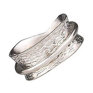 ENERGY STONE Simplicity Sterling Silver Meditation Spinner Ring (Style US63) (9.5)