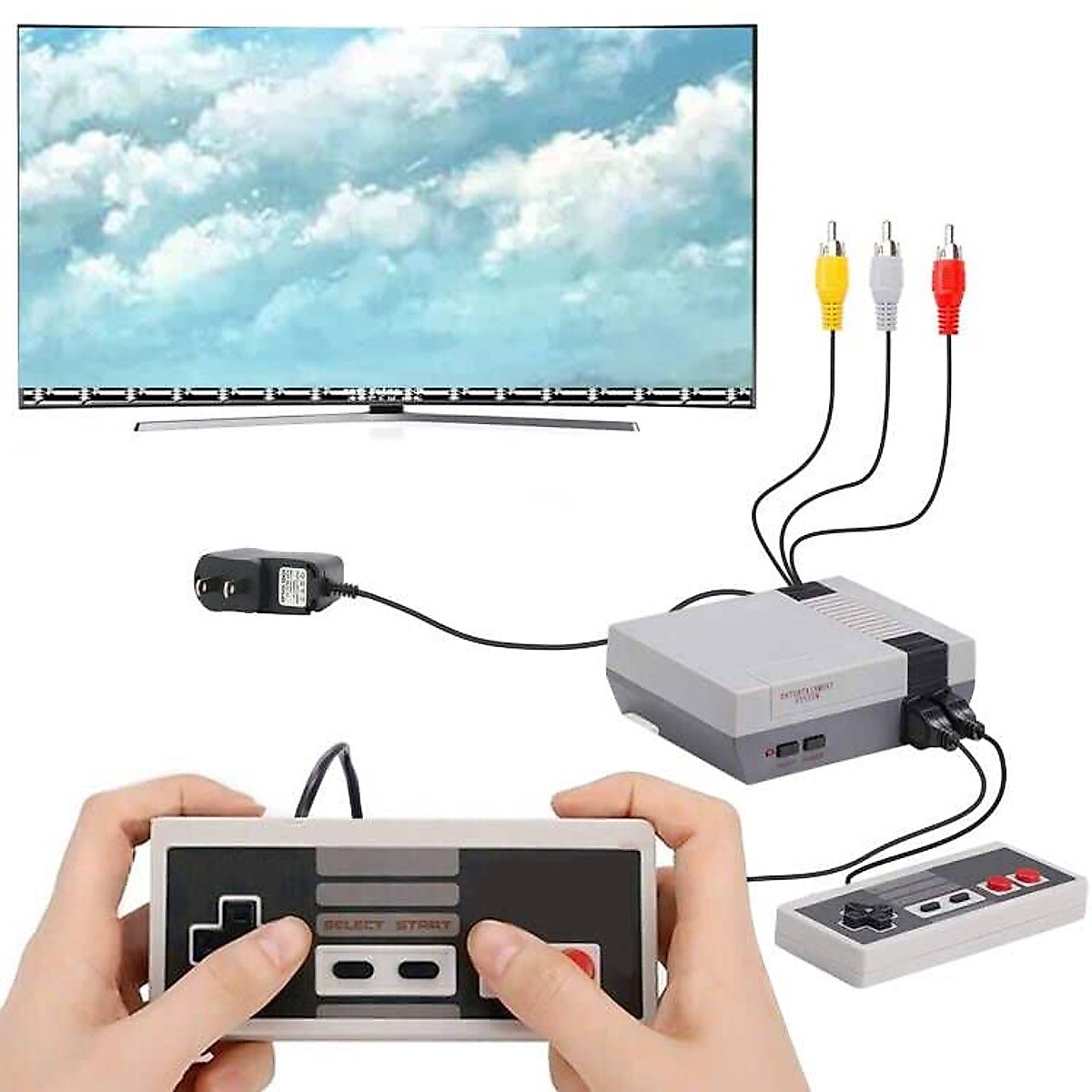 Classic Video Retro Game Console, Classic Mini Console -Built-in with 620 Classic Retro Games Dual Players Mode Console Kids, Adult, Children Gift, Valentine/Birthday Gift