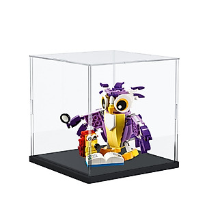 Nynelly Clear Acrylic Display Case for Collectibles,30.7" Tall Dispaly Case for Lego Castle 71040 Toys Self-Assembly Large Display Box with Base Countertop Showcase for Figures,20.1x15x31.1 in