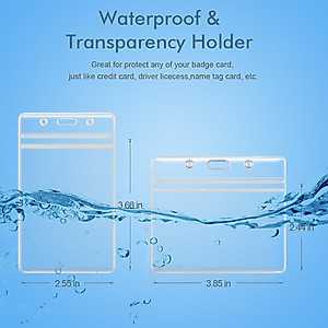 3-Pack Retractable Badge Holders with Lanyard - Waterproof ID Badge Reels for Staff & Nurses - Combine Freely