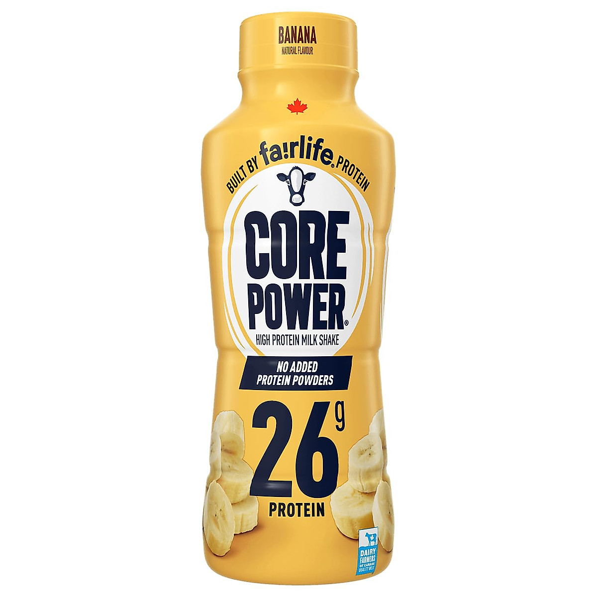 Fairlife Core Power 26g Protein Milk Shakes, Banana, (Pack of 6) Made with Canadian Milk (Shipped from Canada)