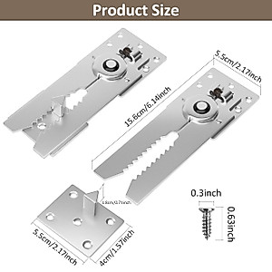 Rezlli 4 Pack Sectional Couch Connectors,Metal Couch sectional connectors with Mounting Screws,Universal Sectional Clips Sofa Connection Bracket Hooks Buckle for Sliding Sofas