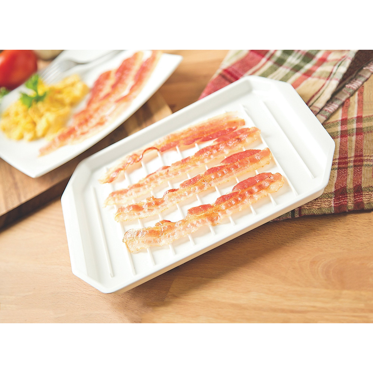 Fox Run Microwave Bacon Rack/Cooker, 8 x 9.75 x 0.5 inches, White,6574