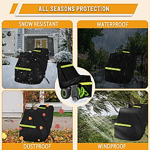 Chikia 600D 2-3 Snow Blower Cover, 24-32 inch Snowblower Cover Waterprrof Compatible with C ubCadet,Troy-Bilt,Ariens,Husqvarna EGO Ryobi Toro Windproof Outdoor Storage with Two Vents