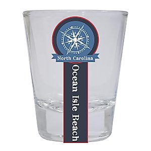Ocean Isle Beach North Carolina Nautical Souvenir Round Shot Glass
