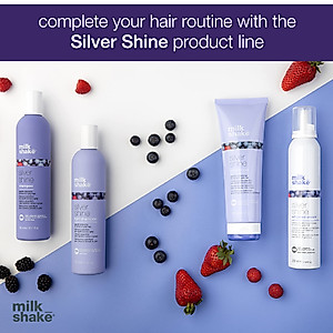 Milk_shake Silver Shine Purple Shampoo for Blonde Hair - Blonde Toner for Brassy Hair 100% SLES-Free, 3.3 Fl Oz