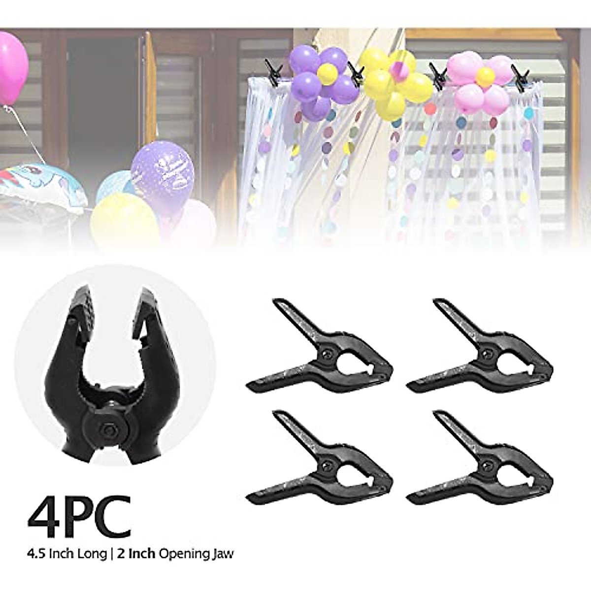 LimoStudio 10 x 9.6 feet Large and Heavy Duty Backdrop Stand with Elastic String Clip, Crossbar Ring Clip, Spring Clamp, Background Support System Kit for Photography, Events, AGG3002