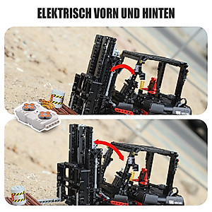 Mould King 13106 Forklift Truck Building Block Kit, MOC Remote Control Heavy-Duty Shelf Lifted Truck Model Toy, Gift Toys for Kids Age 8+/ Adult (1,719 Pieces)