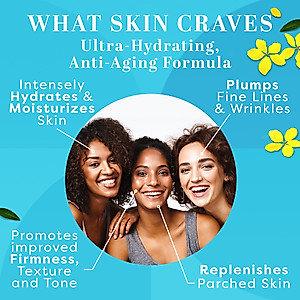 TruSkin Hyaluronic Acid Serum for Face + 7 Ultra Hydrating Ingredients – Best Face Serum for Moisturizing, Plumping Skin & Smoothing the Look of Fine Lines, 1 fl oz