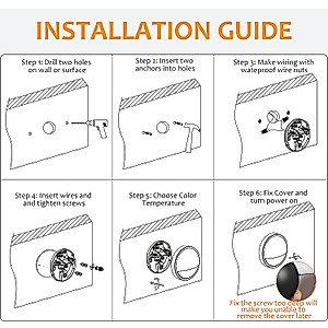 CLOUDY BAY [12 Pack] 3CCT Low Voltage LED Deck Lights Outdoor,2700K/3500K/5000K Selectable,Landscape Step Stair Railing Fence Light Wired,3W,12V-24V AC/DC Deck Lighting Fixtures