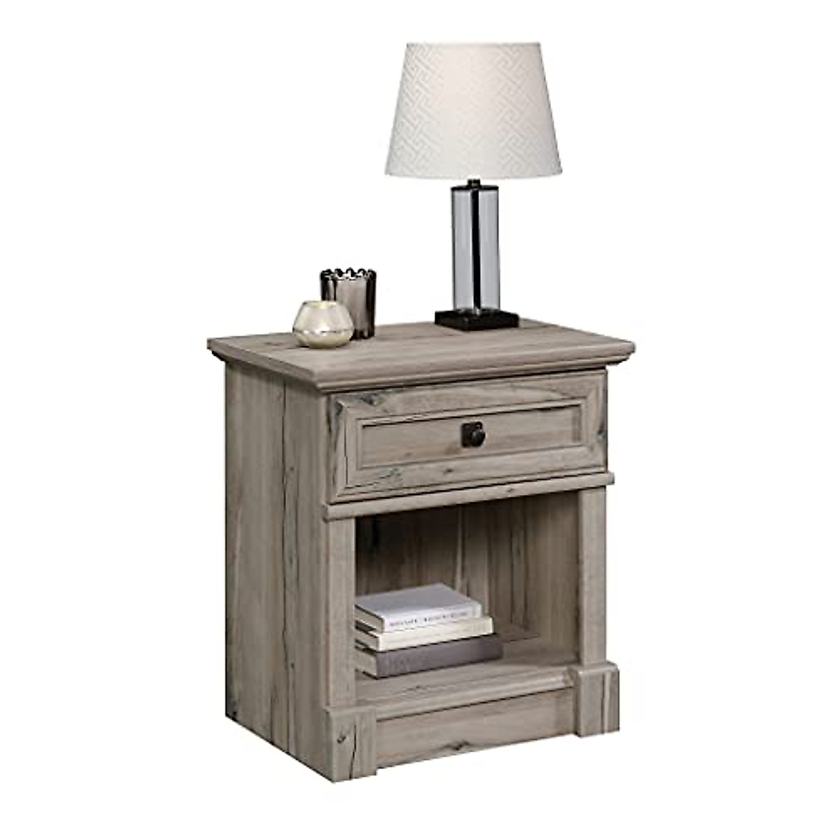 Sauder Palladia Night Stand, L: 23.15" x W: 15.51" x H: 24.8", Split Oak Finish