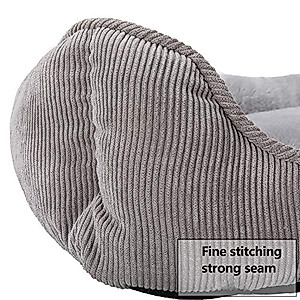 Hollypet Rectangle Plush Dog Cat Bed Self-Warming Pet Bed, Pure Gray