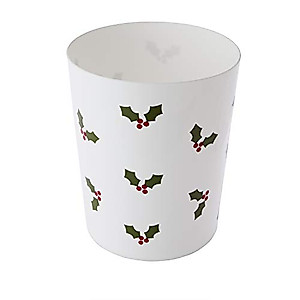 SKL Home Holly Leaves Wastebasket, White