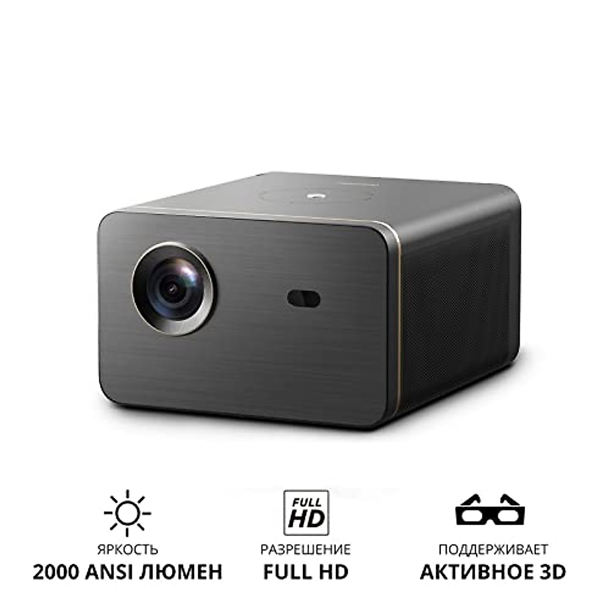 M4000 1080P Projector 4K Support Compatible with Home Theater 2000ANSI Smart TV Android 9.0 WiFi 3D Projector Video Room Beamer (Color : Add Hanger)