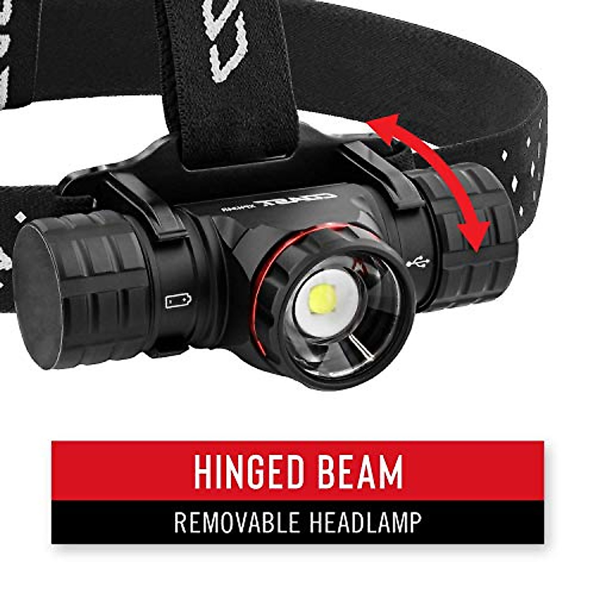 Coast® XPH34R 2075 Lumen USB-C Rechargeable-Dual Power LED Headlamp withPURE Beam® Twist Focus™ and Magnetic Base