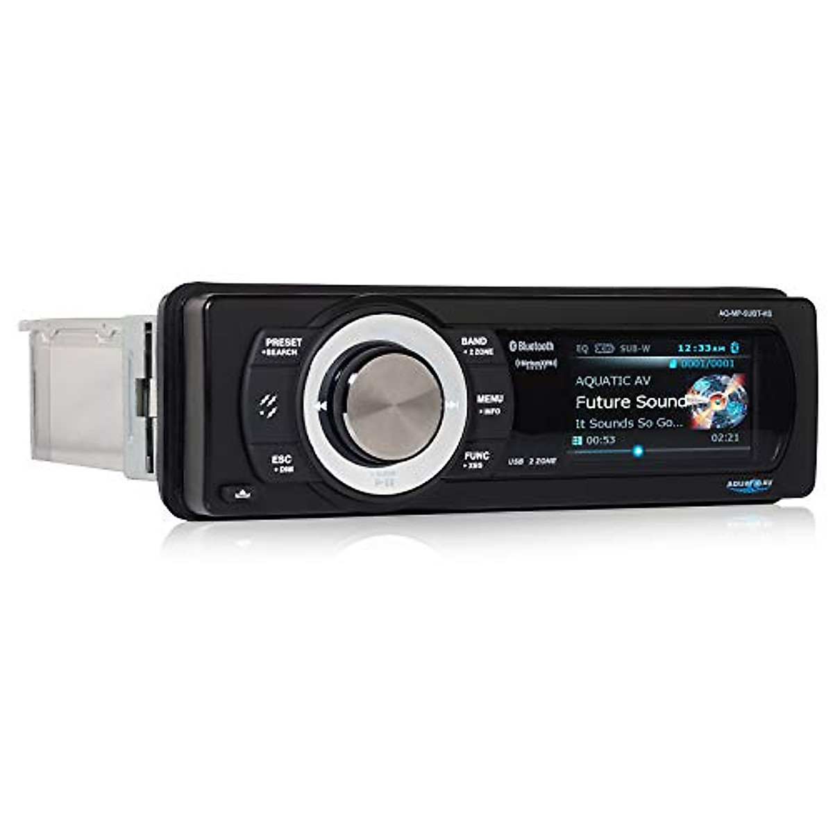 Aquatic AV AQ-MP-5UBT-HS Factory Harley Davidson Replacement AM/FM Radio Satellite Radio Ready