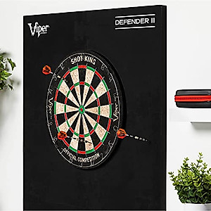 Viper by GLD Products Defender III Extended Length Dartboard Surround Wall Protector, Black, One Size