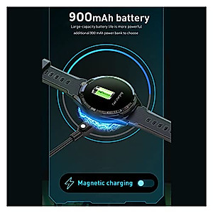 Smart wearable device Compatible with LEM16 sports smartwatch men's 1.6-inch 6G + 128G full touch screen 4G full network pass dual chip fitness health monitor smartwatch smartwatch ( Color : With Powe