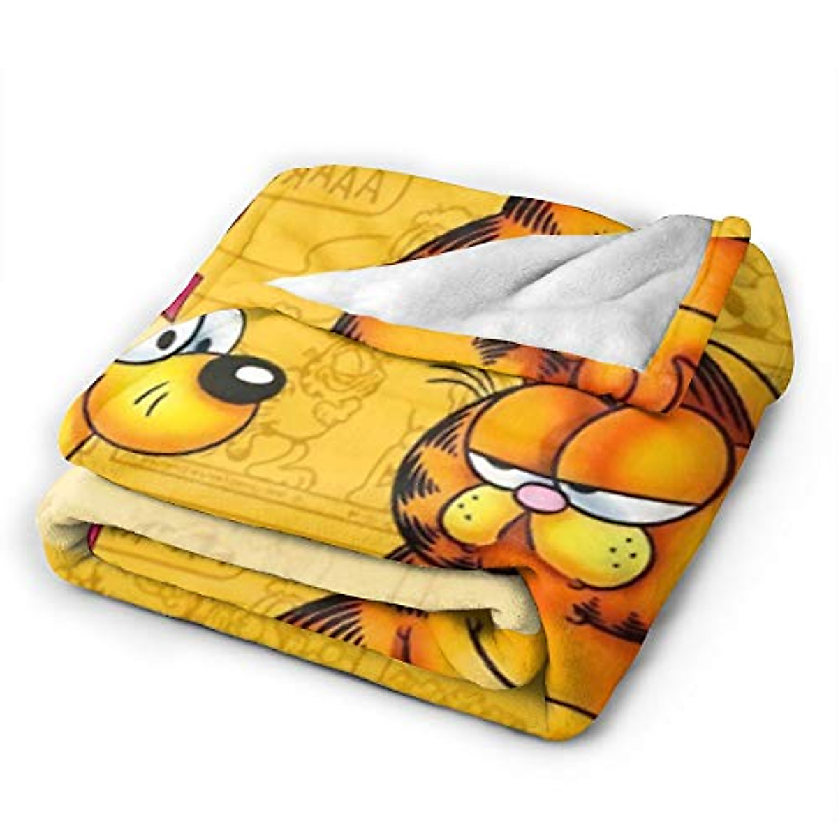 MKJIH Garfield Cartoon Cat Flannel Throw Blanket.Micro Fleece and Luxury Warm Blanket for Bed Sofa Travel Four Seasons Blanket .50 X 40 in