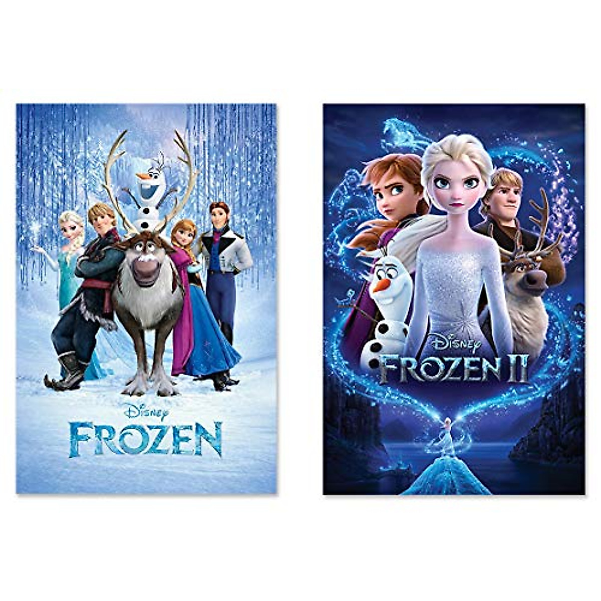 POSTER STOP ONLINE Frozen 1 & 2-2 Piece Movie Poster Set (Regular Styles) (Size: 24" x 36" each)