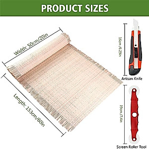 4.5"/14"/16"/18"/20"/24" Width Closed Natural Cane Webbing, Rattan Webbing for Caning Projects, Woven Cane Roll for Furniture, Chair, Cabinet, Ceiling, Basket