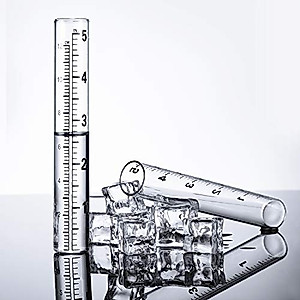 Frienda 4 Pieces Capacity Rain Gauge Glass Tube Replacement Rainfall Test Tube with Scale for Yard Garden Outdoor Home (4, 5 Inch)