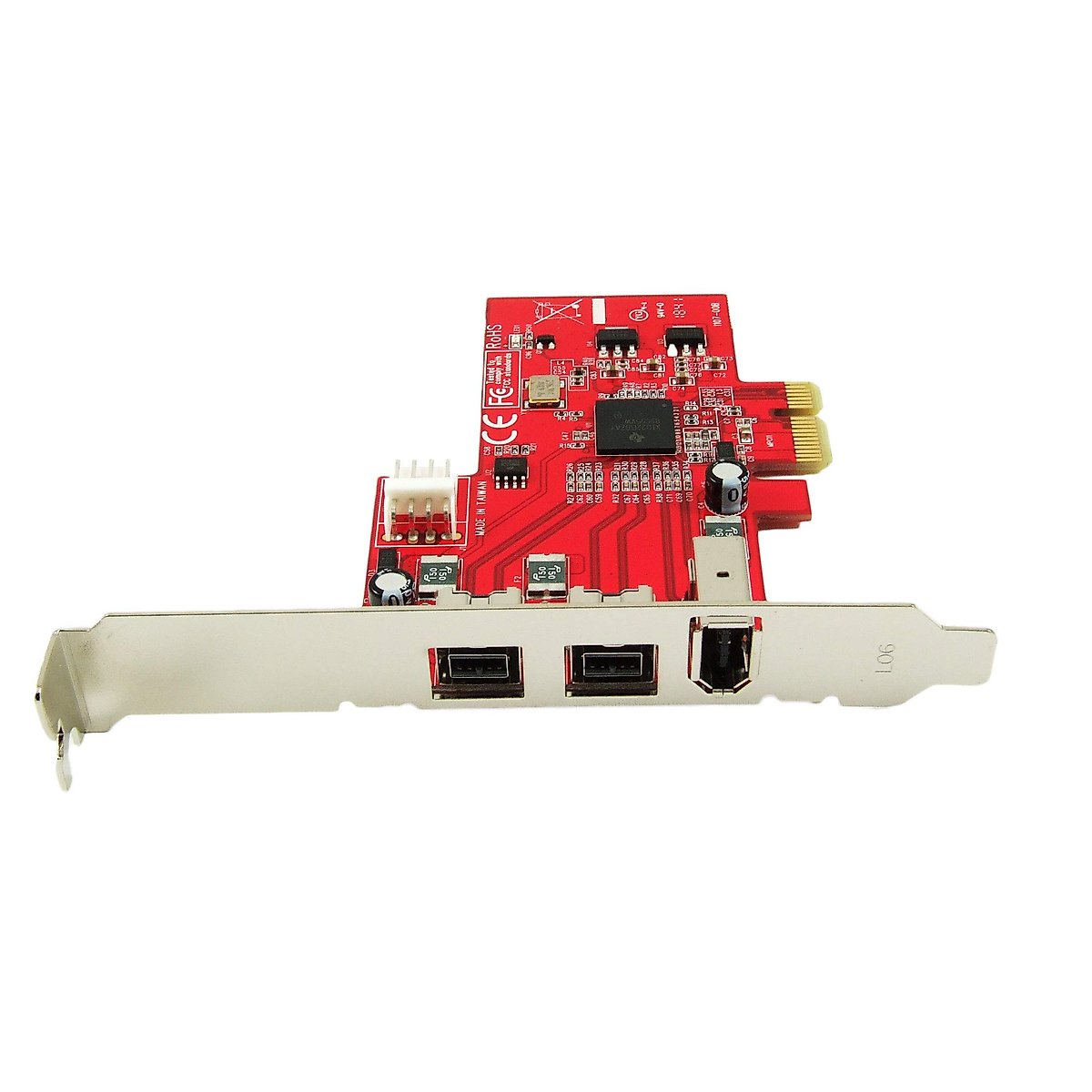 Ableconn PEX-FW107 1394b & 1394a 3-Port PCI Express (PCIe) Low Profile FireWire Host Adapter Card - TI XIO2213 Chipset