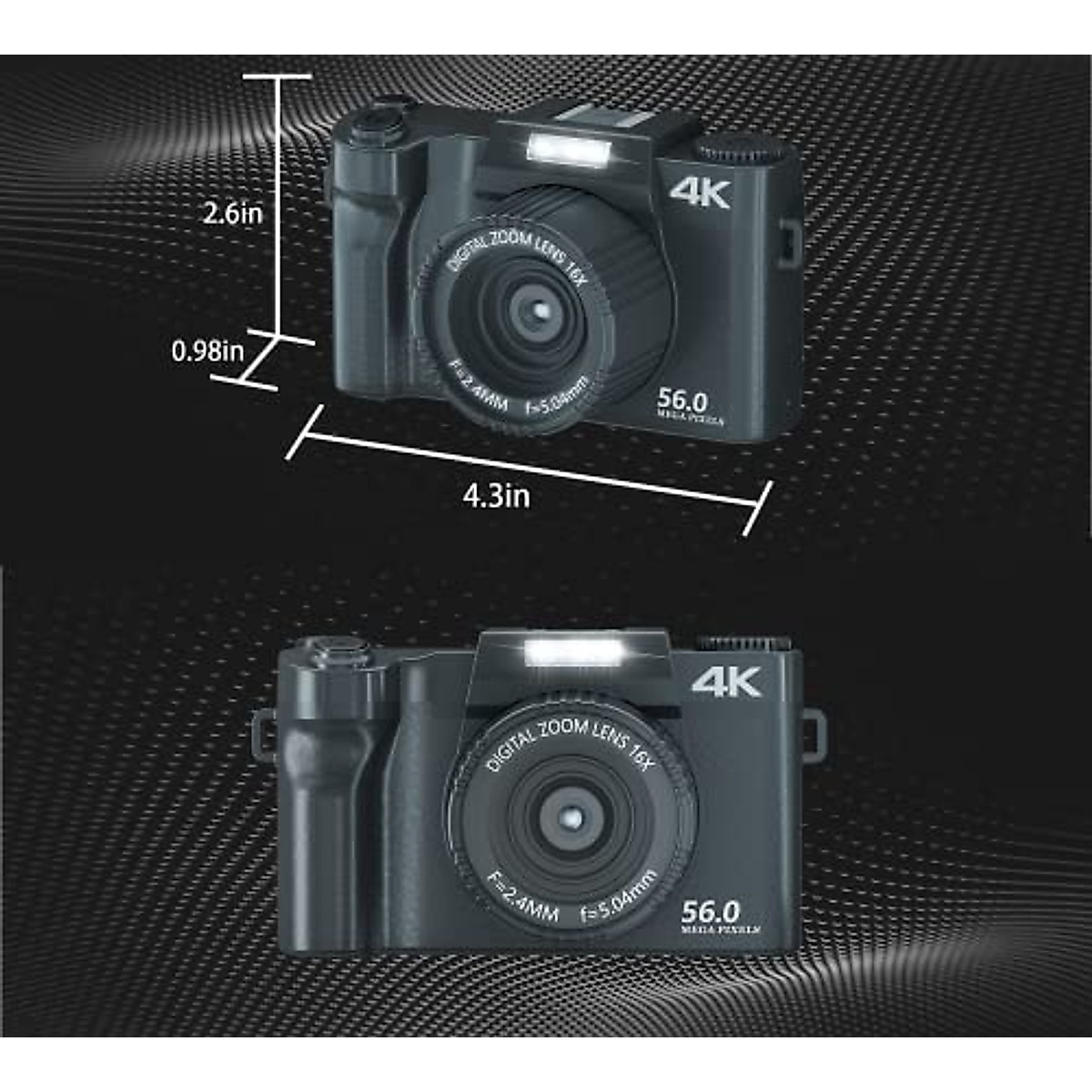 YouTube Camera 16X Digital Zoom,Video Camera with 1080P 24MP,32GB SD Card