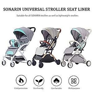 SONARIN Baby Stroller Seat Liner,100% Cotton Universal Seat Cushion Pad for Pushchair,Pram,Stroller,Buggy and Car Seat,Infant Cushion Pad(Elephant)