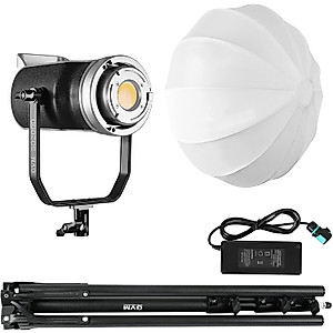 GVM 200W LED Video Light with Lantern Softbox, SD200D Photography Studio Lighting Kit with Bluetooth/DMX Control, 93000lux@0.5m 3200K-5600K Bi-Color Continuous Output Lighting for YouTube