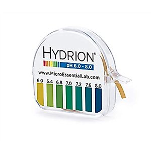 MICRO ESSENTIAL LABS pHYDRION VIVID PH PAPER 6-8 PH 15 FT ROLL WITH COLOR CHART