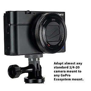 VIZEMO 2 Pack Aluminum Tripod Monopod Mount with Aluminum Thumbscrew Threaded,Mount Adapter Tripod Mount for Gopro Hero 11,10, 9, 8, 1/4 Tripod Adapter for Gopro and DJI OSMO Insta 360 Action Camera