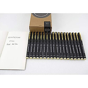 Fengtaiyuan P18, 0.5mm Black Gel Pens, Gel Ink Rollerball Pens for Office, Extra Point, Matt Type, 18 Pack