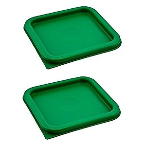 Cambro (SFC2452) Covers, Set of 2 (For 2 & 4-Quart Containers, Kelly Green, Polyethylene, NSF)