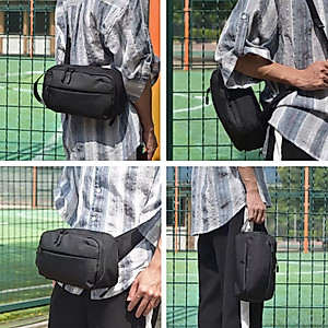 Harlang Camera Sling Bag Small DSLR Sling Pack Photography Shoulder Backpack for DJI Drone SLR Mirrorless Cameras Crossbody Handbag Bag Black