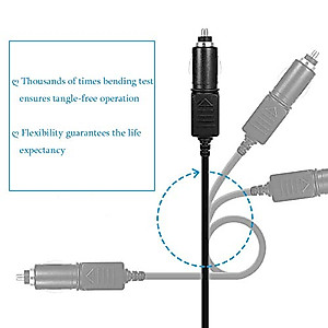 12 Volt Car Vehicle Lighter Adapter Compatible with Medela Freestyle, Pump-in-Style Advanced, Spectra S1, S2, 9Plus, Symphony Replacement Charger for Lactina Pump Part Adapter