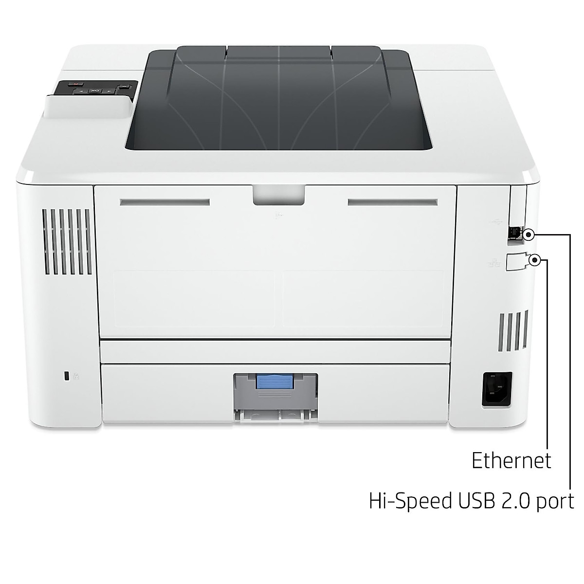 HP Laserjet Enterprise M611x Wireless Ethernet Monochrome Laser Printer, Print only, White - Auto Duplex Printing, 65 ppm 1200x1200 dpi, WiFi, EPEAT Gold, 4.3" Touchscreen, 512MB, Cbmou Printer Cable