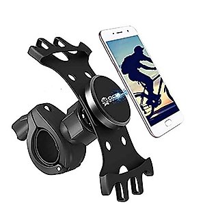 Universal Magnetic Bike, Motorcycle, Mic Stand, Pole, Stroller, Shopping Cart Mount for Cell Phones. Compatible with iPhone, Samsung Galaxy, HTC, Google, etc.