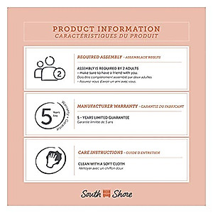 South Shore Farnel 2-Door Storage Cabinet-Pure White, Tall with 4