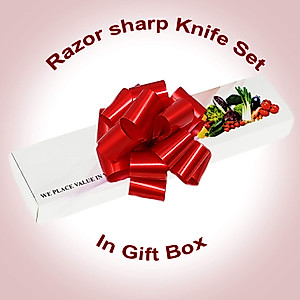 Paring Knives Set – Straight Paring Knife Set of 6 – Stainless Steel Kitchen Paring Knives – Small Kitchen Knives for Slicing, Dicing, Chopping, Meal Prep – 4-inch Blade Sharp Paring Knives