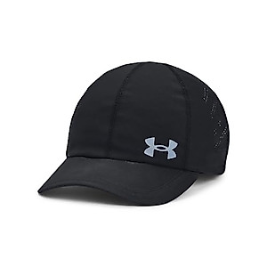 Under Armour Womens Iso-Chill Launch Run Adjustable Hat, (001) Black/Black/Reflective, One Size Fits Most