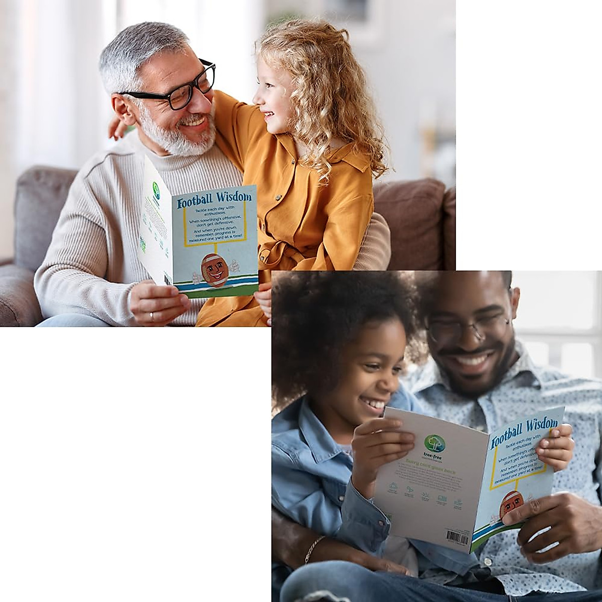 Tree-Free Greetings - Humorous Birthday Cards - Artful Designs - 1 Card + Matching Envelopes - Made in USA - 100% Recycled Paper - 5"x7" - Football Wisdom (GO61536)