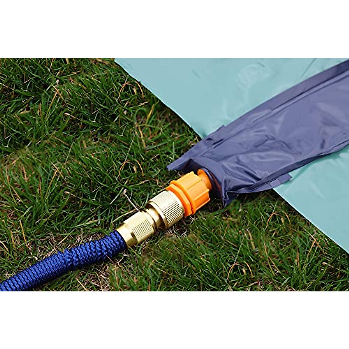 TEAM MAGNUS 18ft XL Slip and Slide - Heavy Duty Inflatable Slide with Central Sprinkler and XL Crash Pad