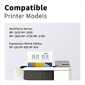 LemeroSuperx Remanufactured Ink Cartridges Replacement for Epson 220XL 220 XL T220XL Work for Workforce WF-2630 WF-2760 WF-2750 Expression Home XP-320 XP-420 (Black Cyan Magenta Yellow, 5 Pack)