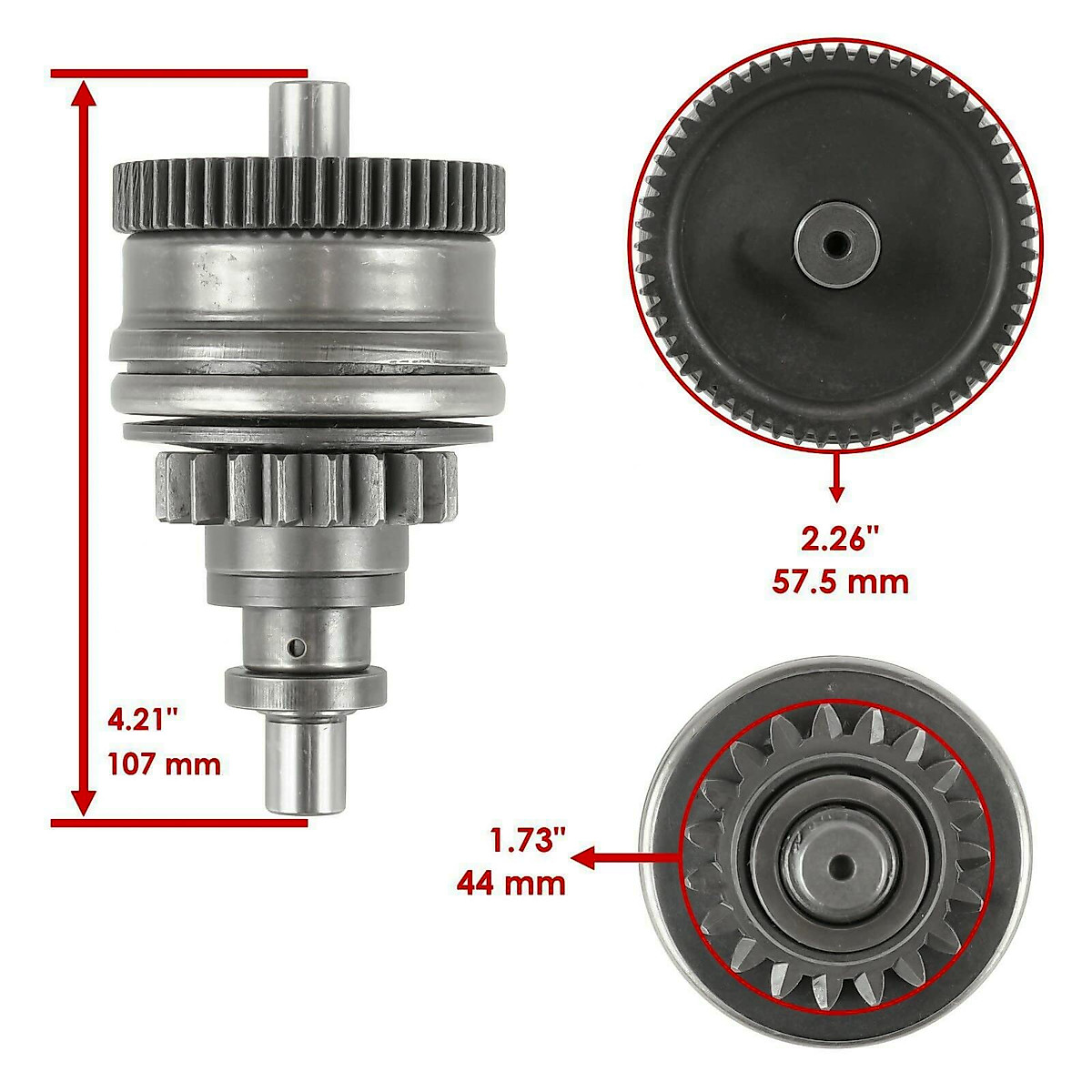 PROCOMPANY Starter Drive Bendix Replaces for Polaris OEM 3240122 4010418 4011585 4012033