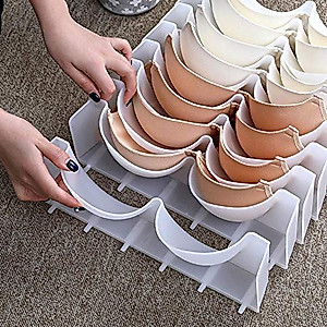 NewMoo 6Pcs / Set Underwear Boxes Stable Stackable Bra Clothes Storage Rack Cupboard Drawer Divider Finishing Combination Bra Organizer