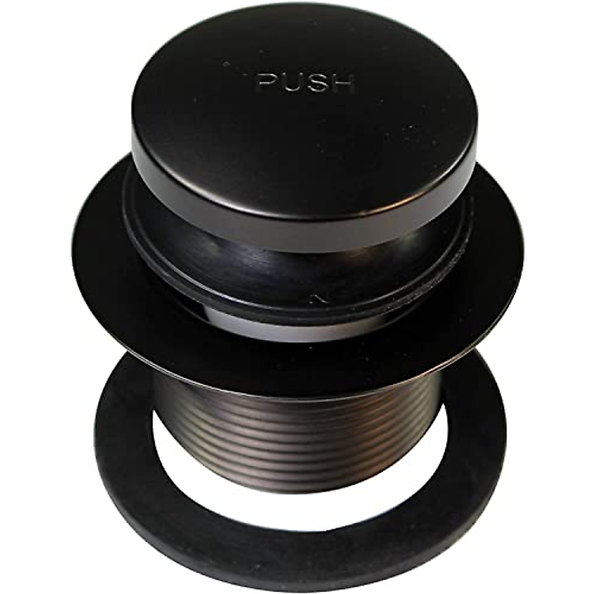 Westbrass Y593144-12-12 14" Black Tubular Bath Waste & Overflow Assembly with Tip-Toe Drain Plug and Two-Hole Faceplate, Oil Rubbed Bronze, 1 Pack