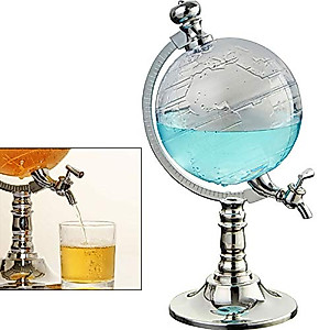 WINUS Globe Drink Dispenser, 1.5L Beverage Pump Machine Beer Wine Liquor Whiskey Canister for Liquor, Scotch, Bourbon, Vodka